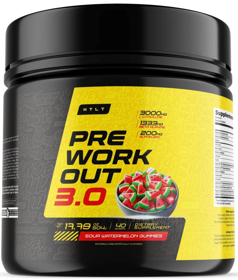 HTLT Supps Pre-Workout 3.0 Sour Watermelon | Bodyandfitness.com