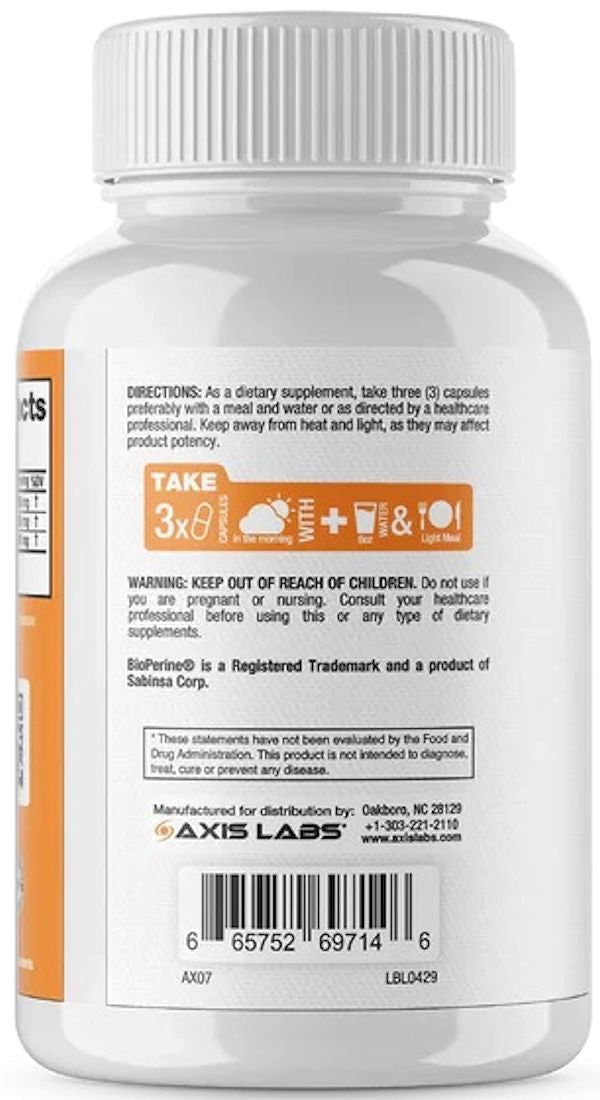 Axis Labs Turmeric Curcumin with Bioperine | Bodyandfitness.com